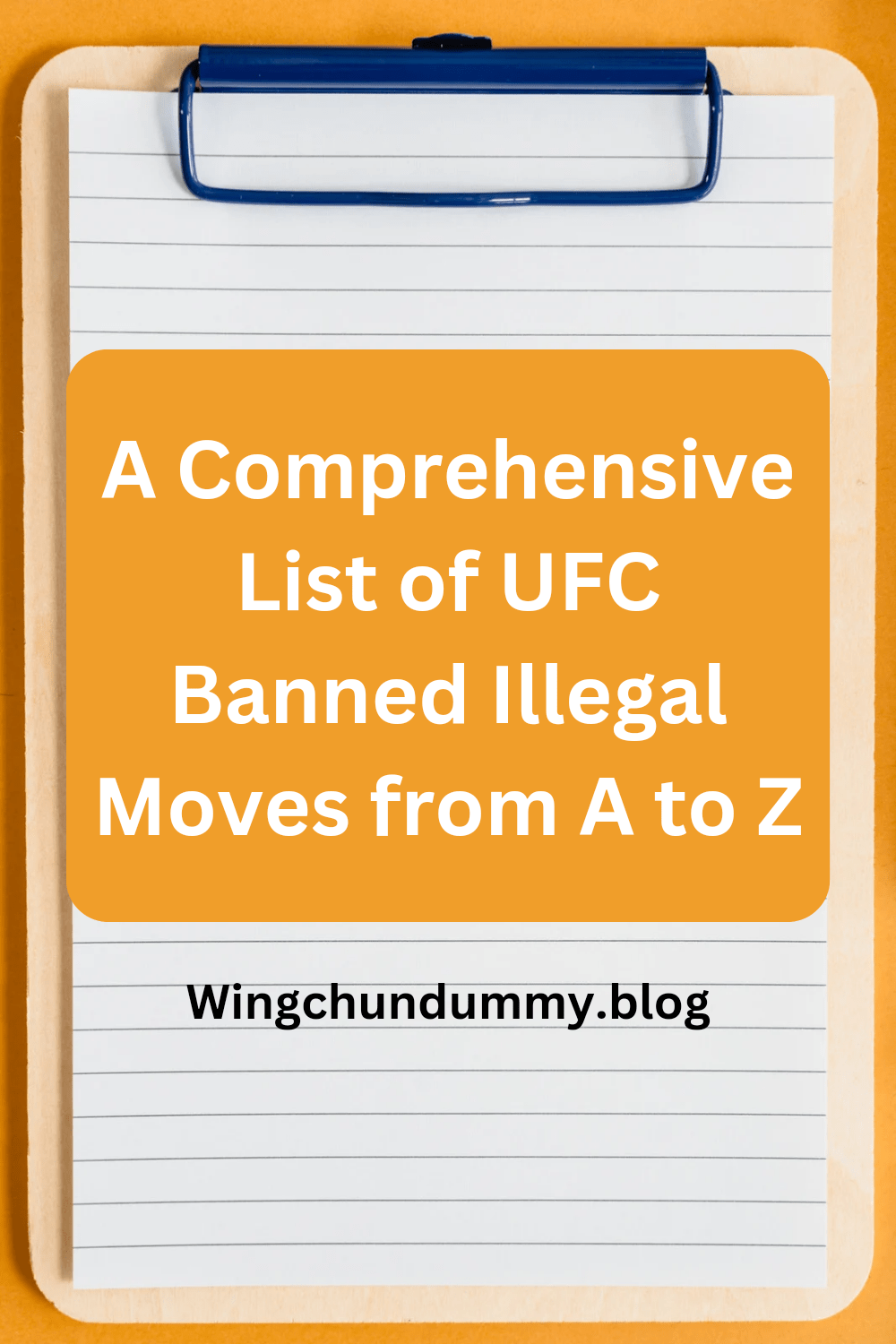 List of UFC Banned Moves from A to Z